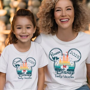 Personalized Disney Family Vacation Shirt , Disney Trip Shirts 2025, Disneyland Custom Name ...
