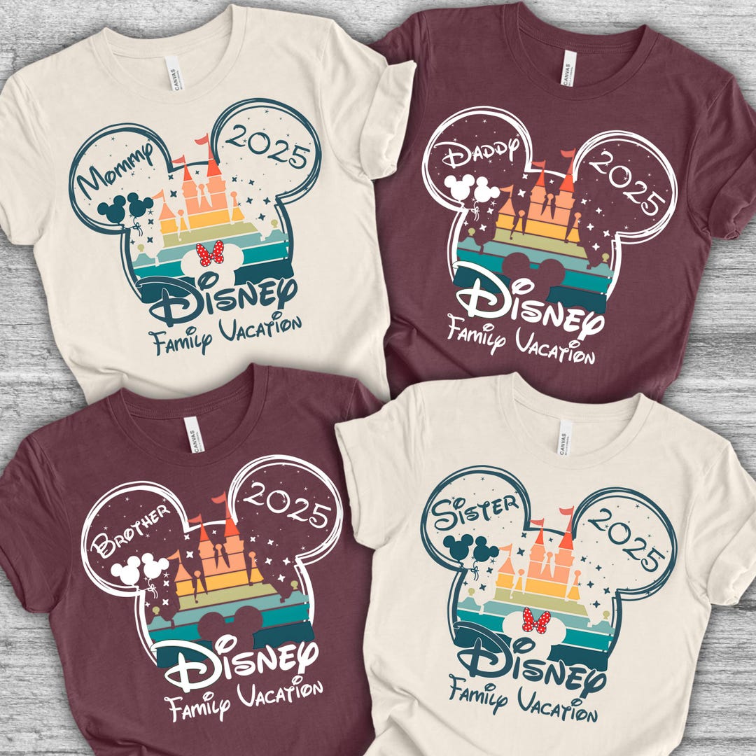 Personalized Disney Family Vacation Shirt , Disney Trip Shirts 2025, Disneyland Custom Name ...