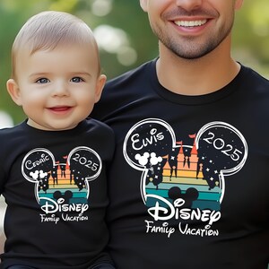 Personalized Disney Family Vacation Shirt , Disney Trip Shirts 2025, Disneyland Custom Name ...