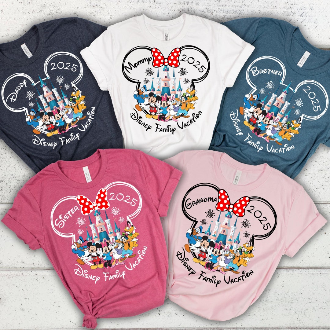 Custom Disney Family Trip Shirts, Disney Family Vacation Shirt 2025, Disney Family Shirt ...