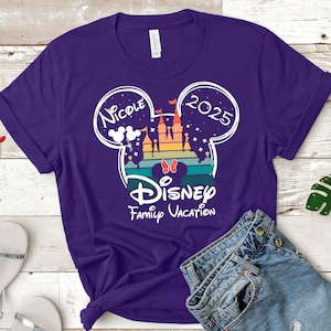 Personalized Disney Family Vacation Shirt , Disney Trip Shirts 2025, Disneyland Custom Name ...