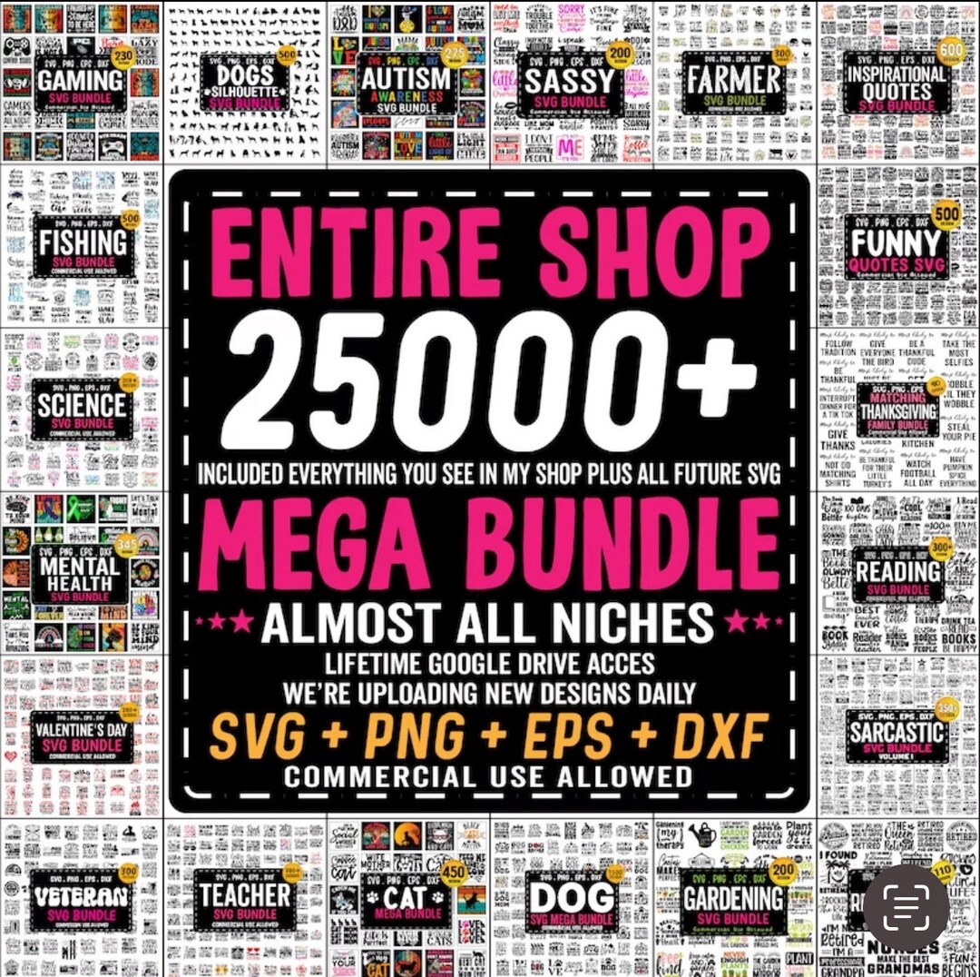 Mega SVG PNG Design Bundle - Etsy