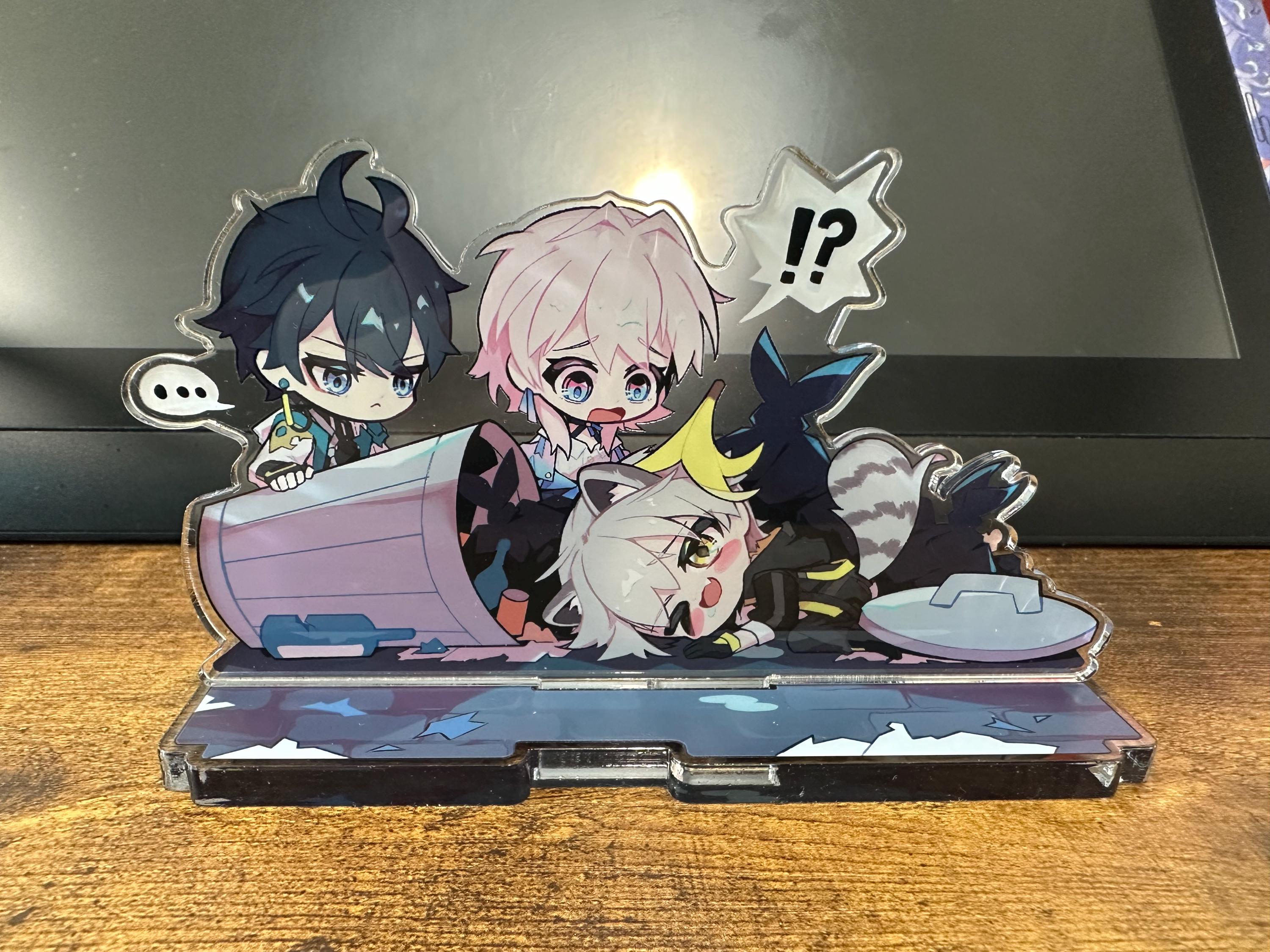 Honkai Star Rail Chibi Standee: Caelus & Stelle Double-sided Standee - Etsy
