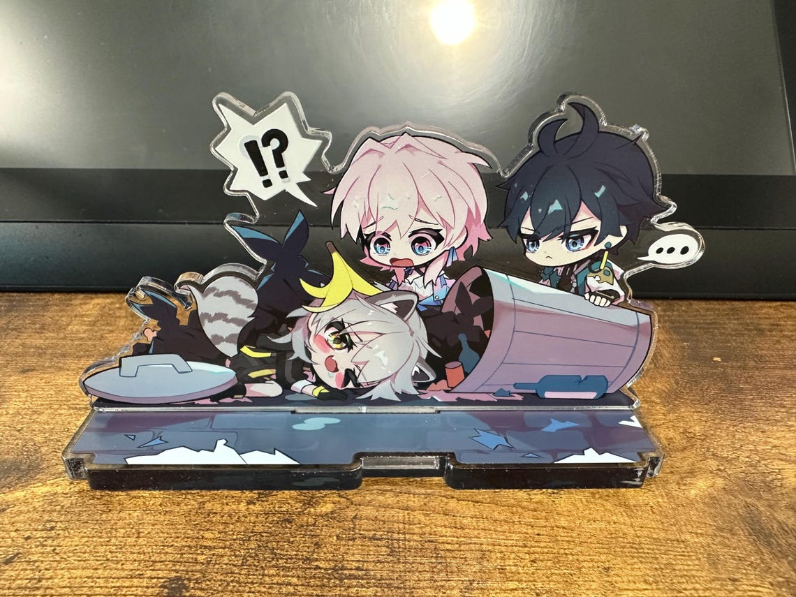 Honkai Star Rail Chibi Standee: Caelus & Stelle Double-sided Standee - Etsy