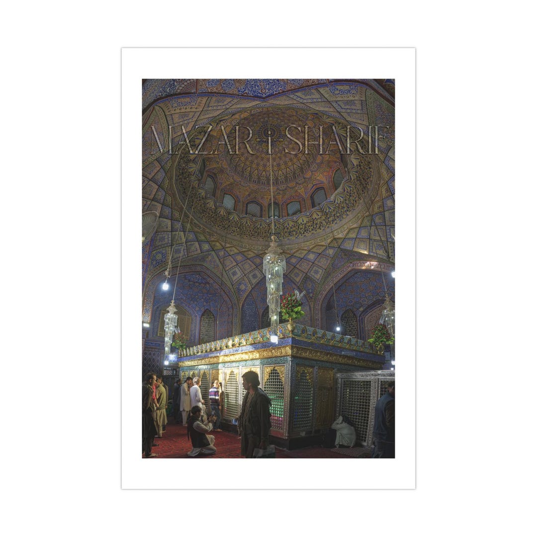 Blue Mosque Inner Architecture Poster | Mazar-i-sharif Interior Tilling ...