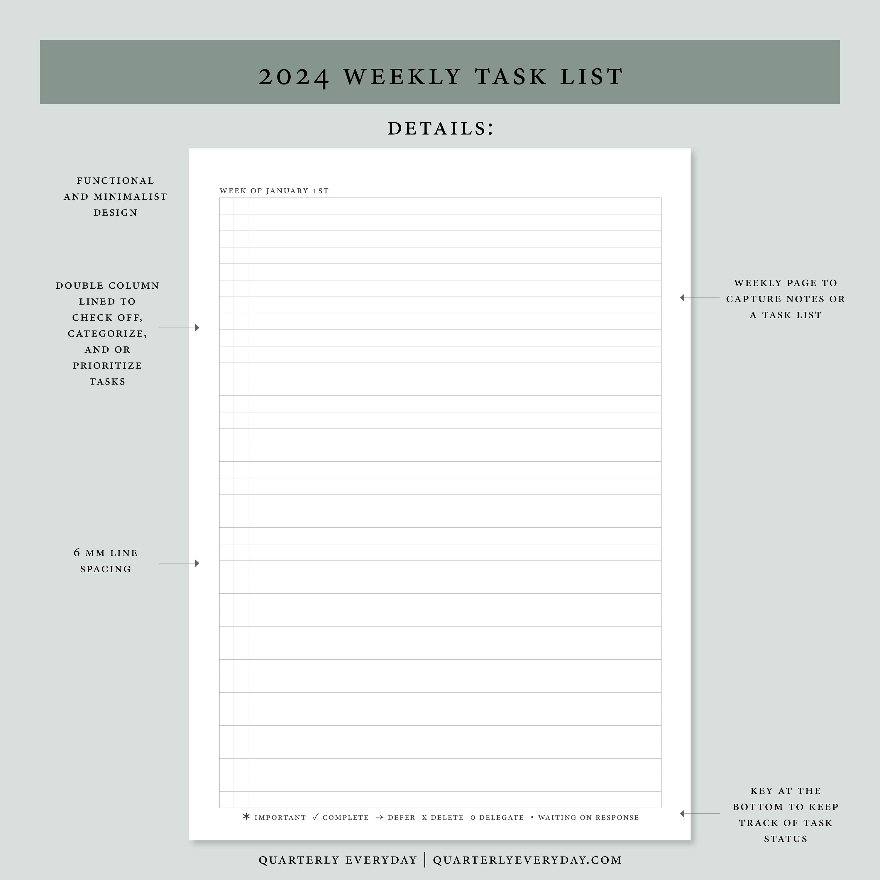 A4 2024 full Year Bundle Printable Daily Planner - Etsy