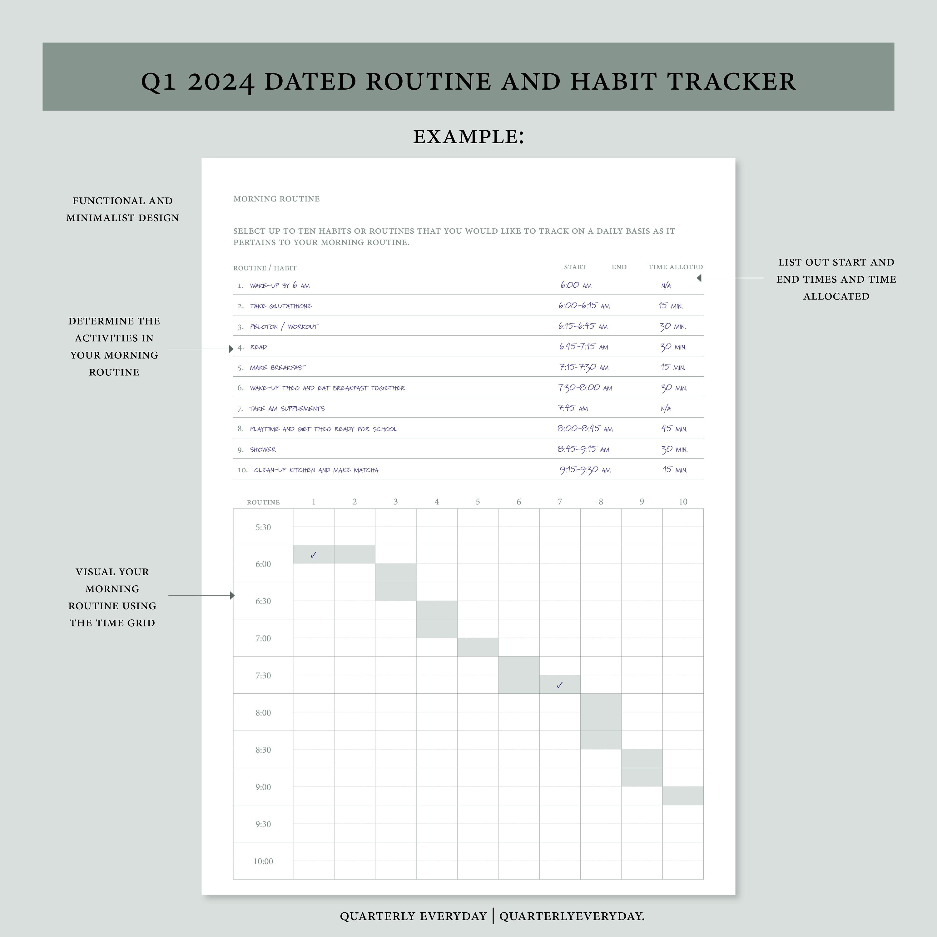 Dated Habit Tracker Q1 2024 Printable Planner JIS B5, A4, A5 - Etsy ...