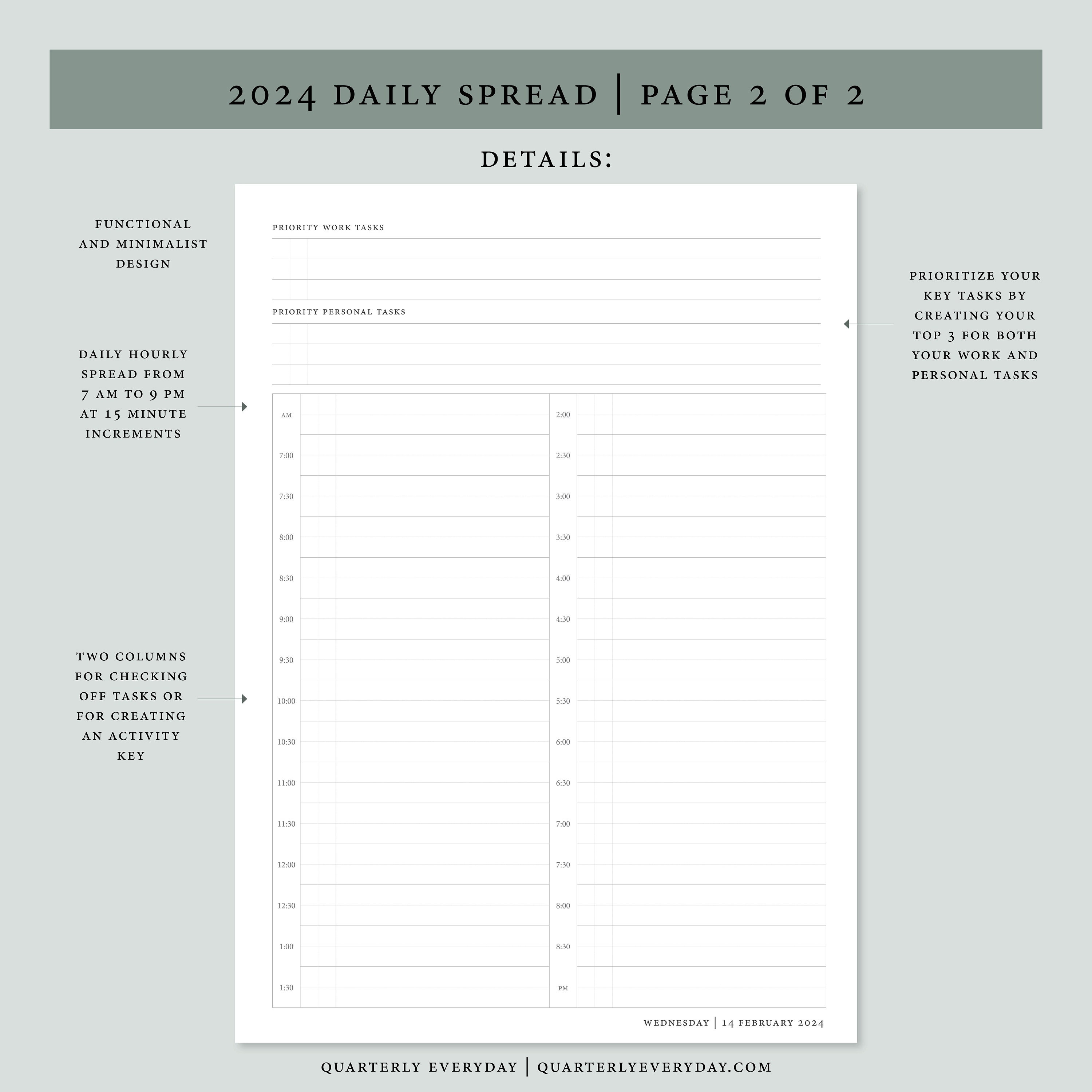 B5 JIS 2024 full Year Bundle Printable Daily Planner - Etsy