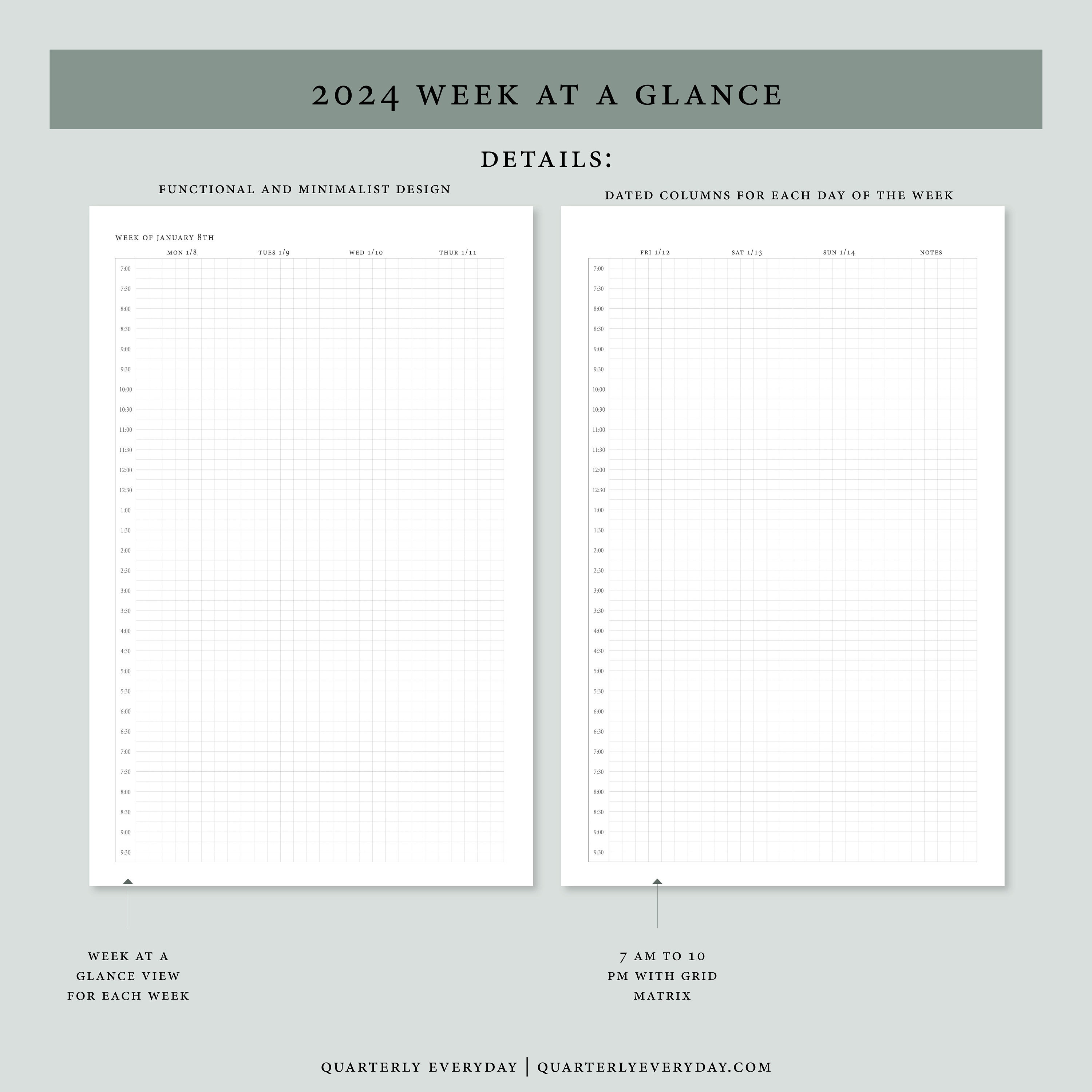 B5 JIS 2024 full Year Bundle Printable Daily Planner - Etsy