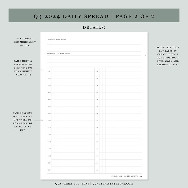 B5 JIS Q3 2024 Printable Daily Planner - Etsy