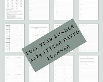 A4 2024 full Year Bundle Printable Daily Planner - Etsy