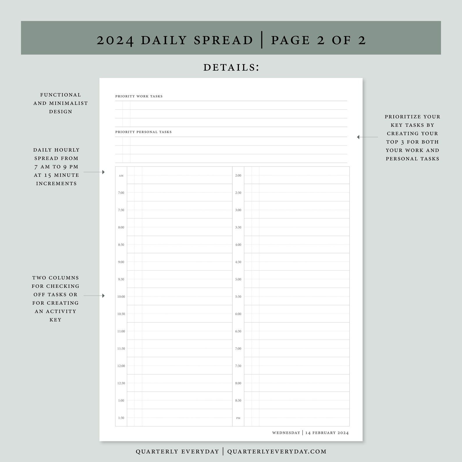 A4 2024 full Year Bundle Printable Daily Planner - Etsy