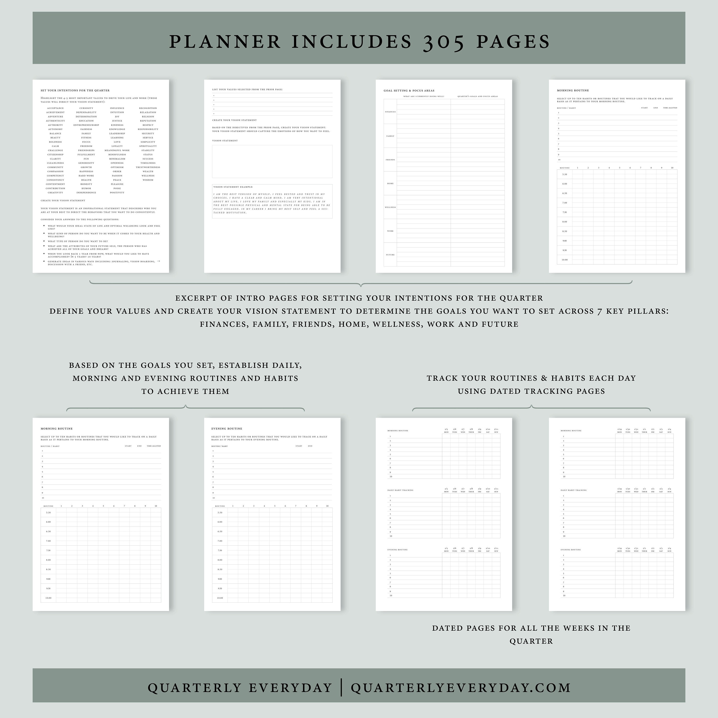 A4 Q3 2024 Printable Daily Planner - Etsy