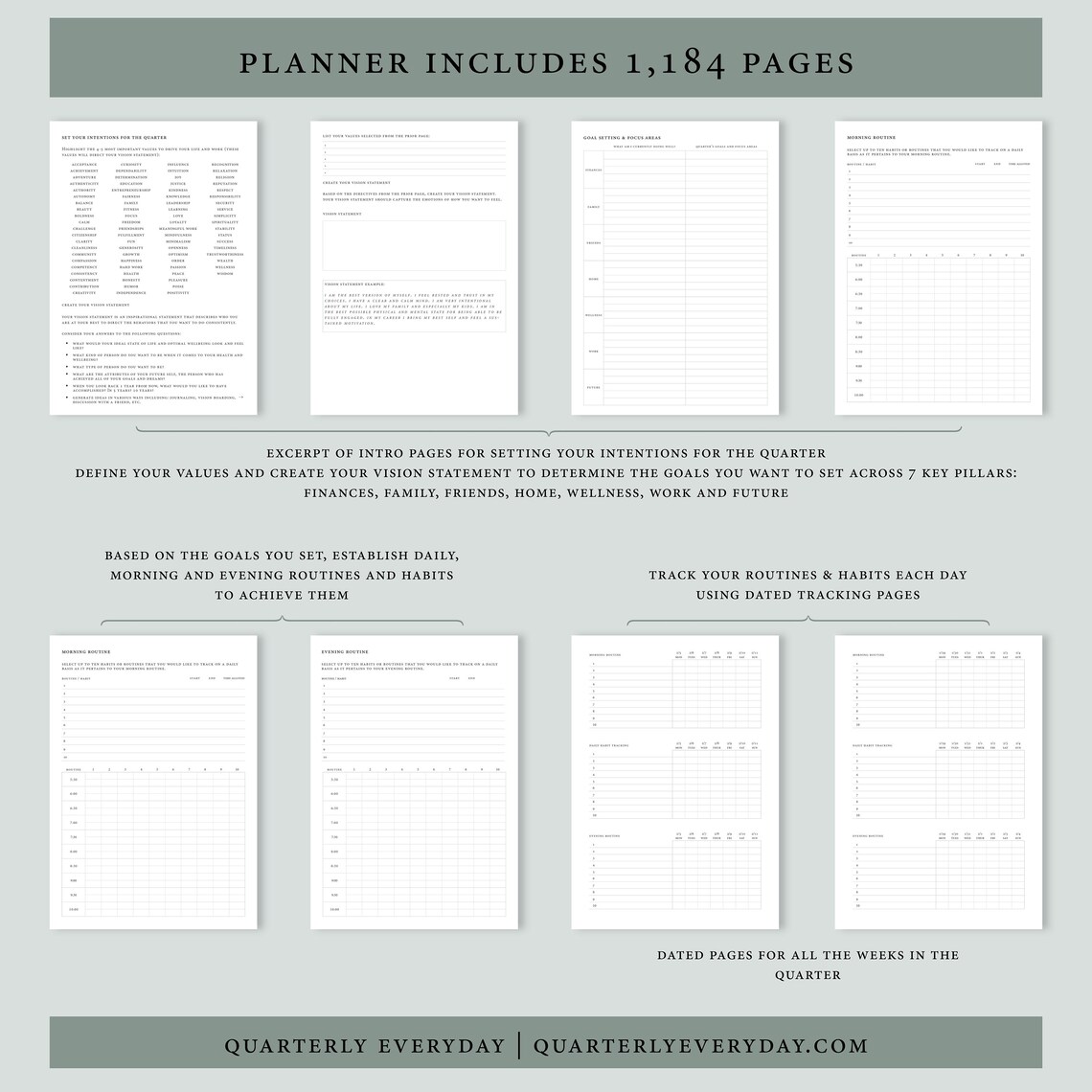 A4 2024 full Year Bundle Printable Daily Planner - Etsy