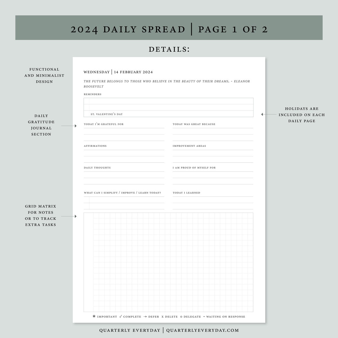 A4 2024 full Year Bundle Printable Daily Planner - Etsy