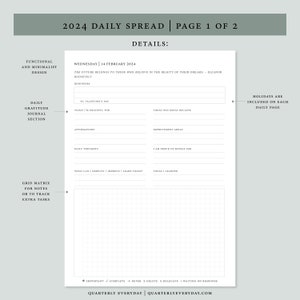 A4 2024 full Year Bundle Printable Daily Planner - Etsy