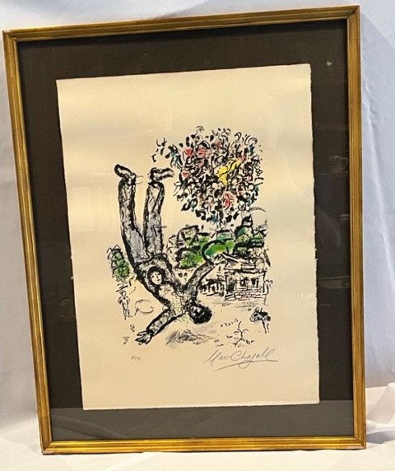 Chagall Signed and Numbered Lithograph Le Bouquet De - Etsy