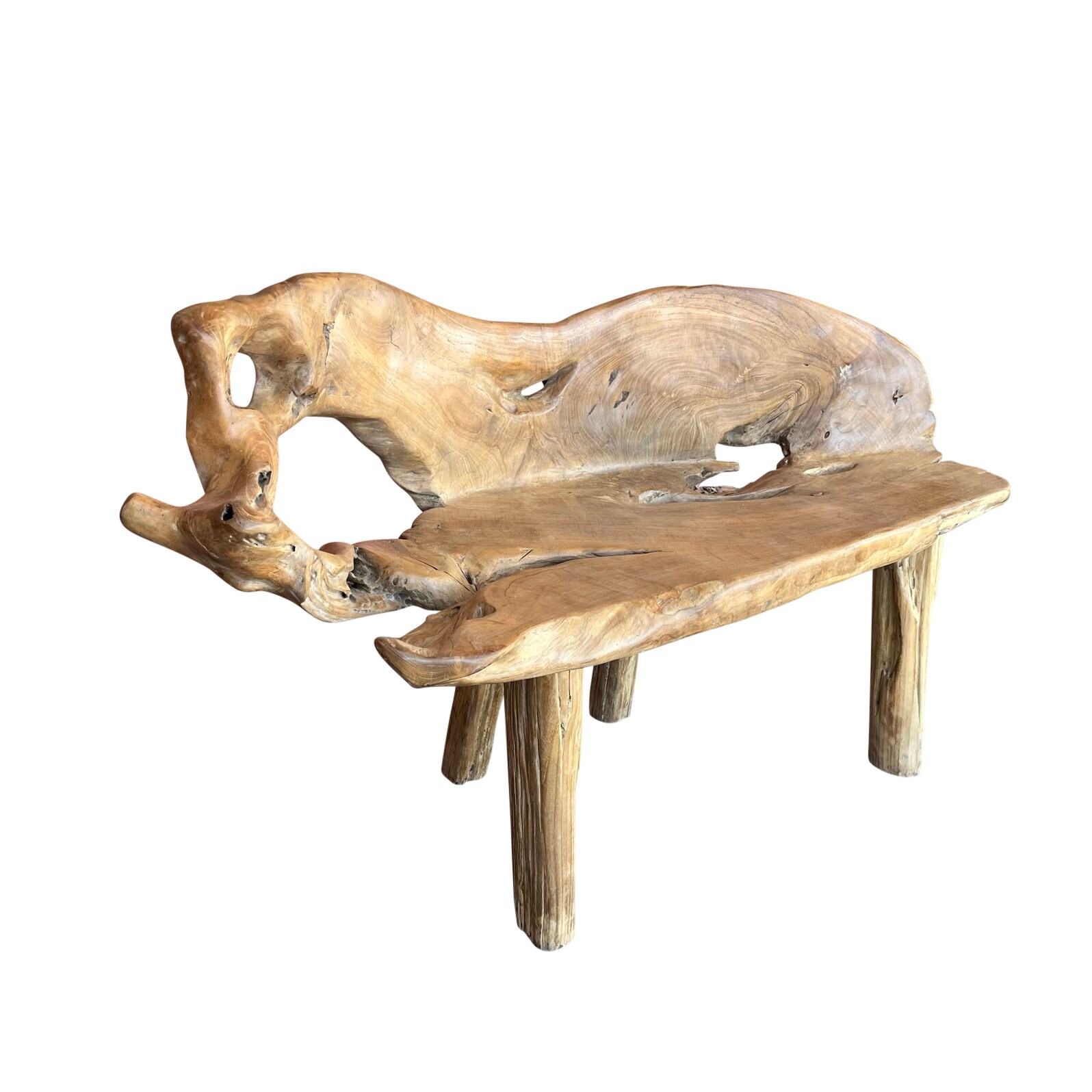 Balinese Teak Bench - Etsy