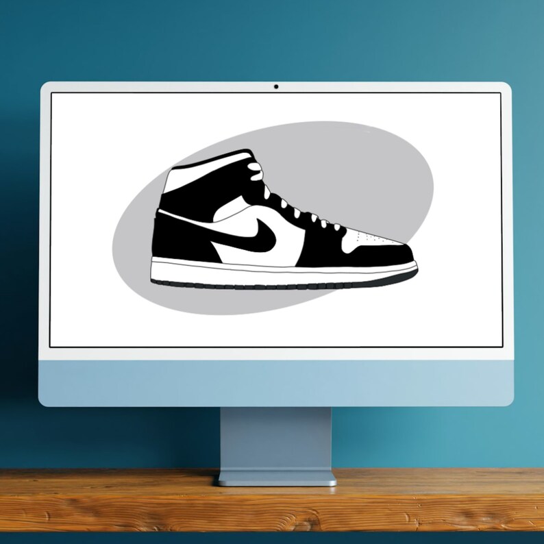 Sneaker Desktop Wallpaper Shoe Illustration Downloadable PC Background ...