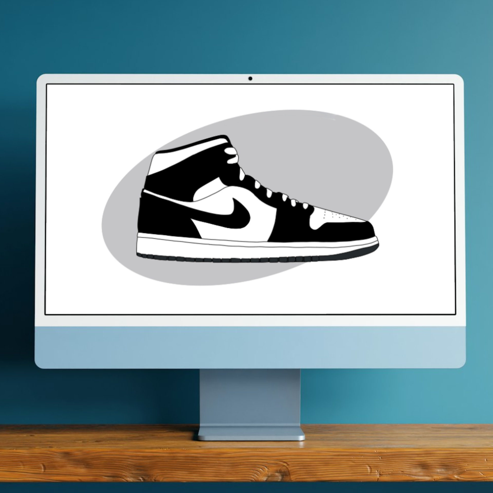 Sneaker Desktop Wallpaper Shoe Illustration Downloadable PC Background ...