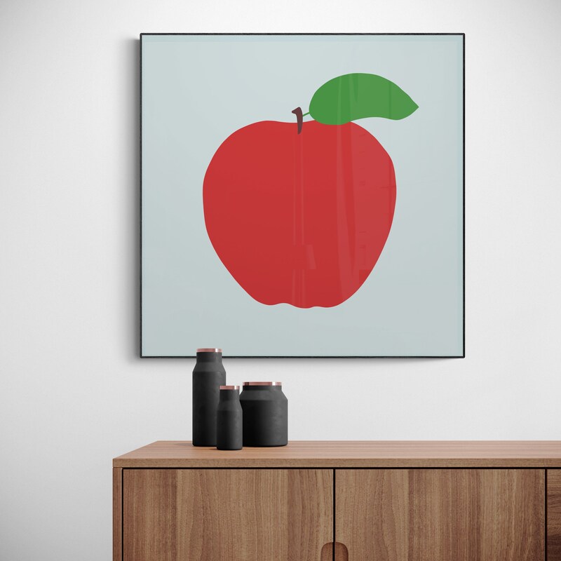 Red Apple Print - Etsy