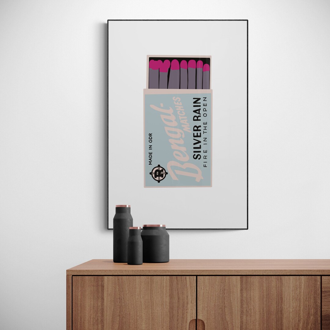 Wall Art Vintage Matchbox Art Download Retro Art Matchbook Print ...
