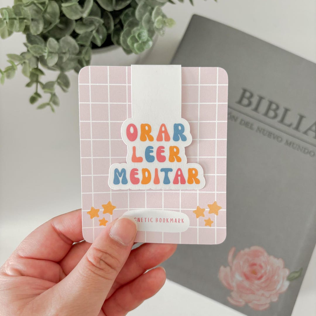 Orar, Leer, Meditar- MAGNETIC BOOKMARK - Etsy