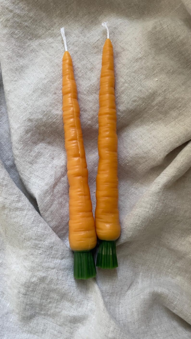 Vegetable Candle Carrot Design – Handmade Soy Wax Candle for Farmhouse ...