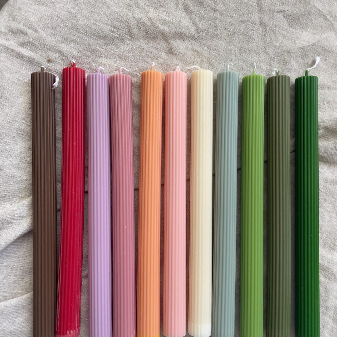 Handcrafted Soy Wax Taper Candles: Long, Winding, Natural Fragrance - Etsy