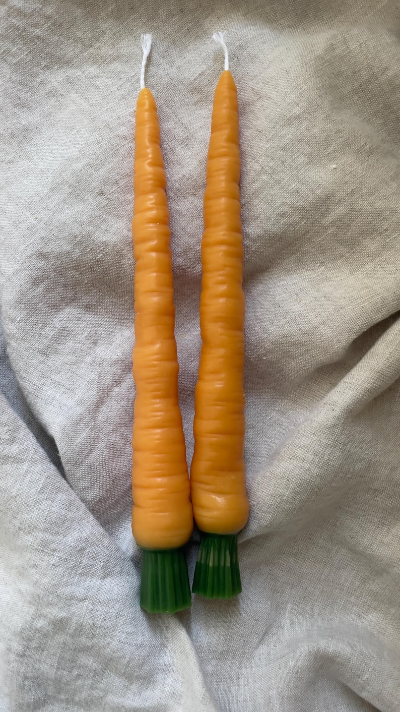 Vegetable Candle Carrot Design – Handmade Soy Wax Candle for Farmhouse ...