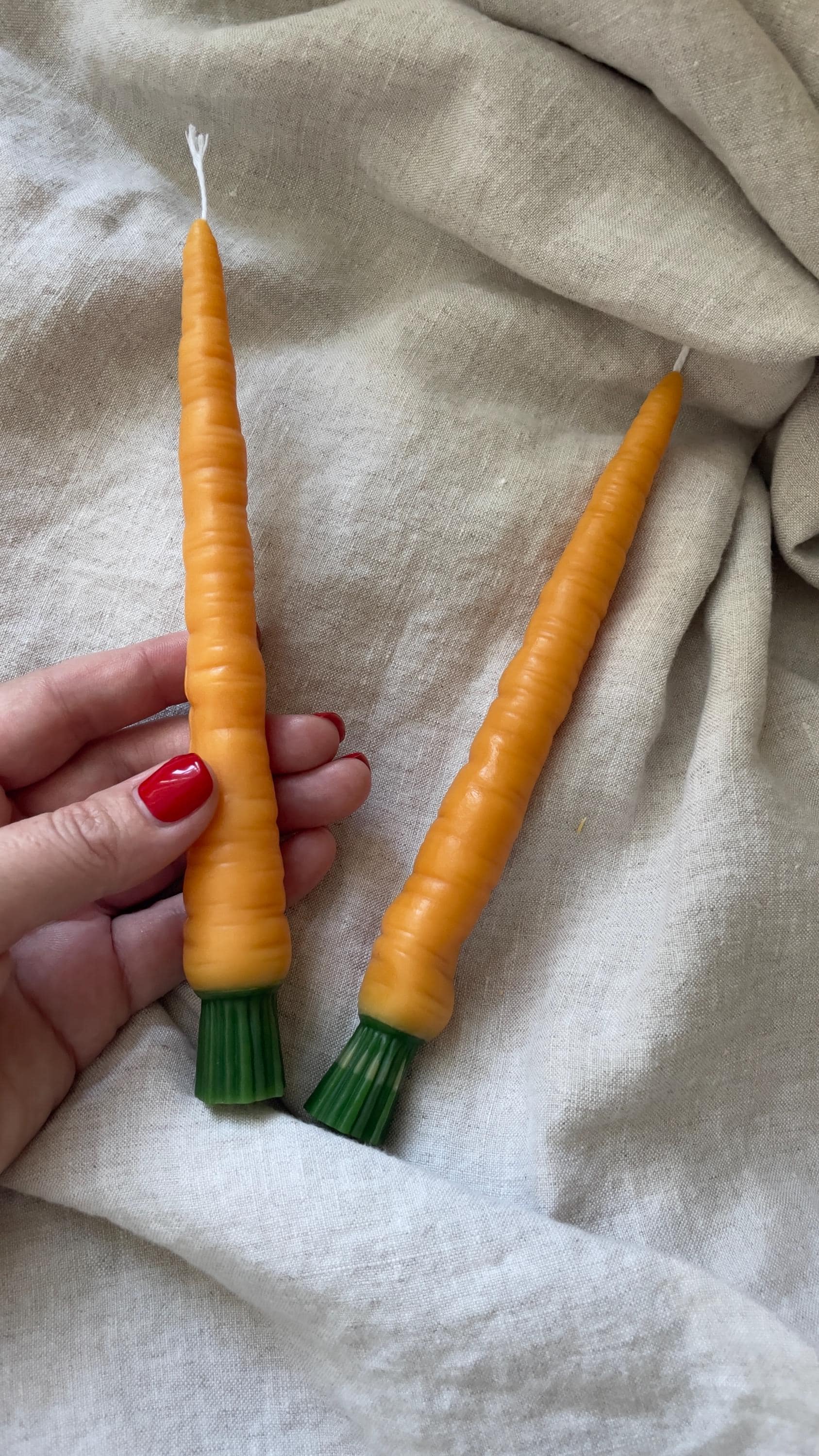 Vegetable Candle Carrot Design – Handmade Soy Wax Candle for Farmhouse ...