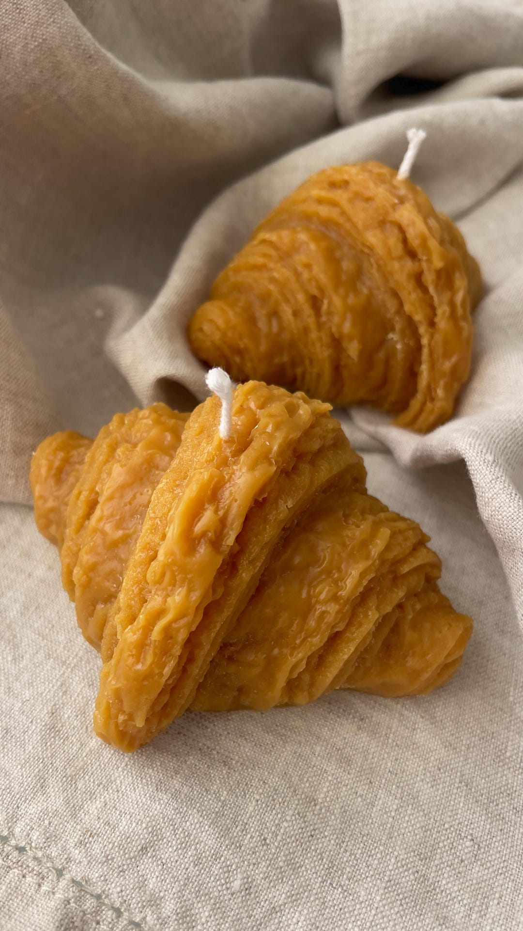 Handmade Croissant Candle: Natural Soy Wax Food Candle - Etsy