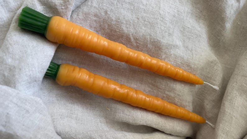 Vegetable Candle Carrot Design – Handmade Soy Wax Candle for Farmhouse ...