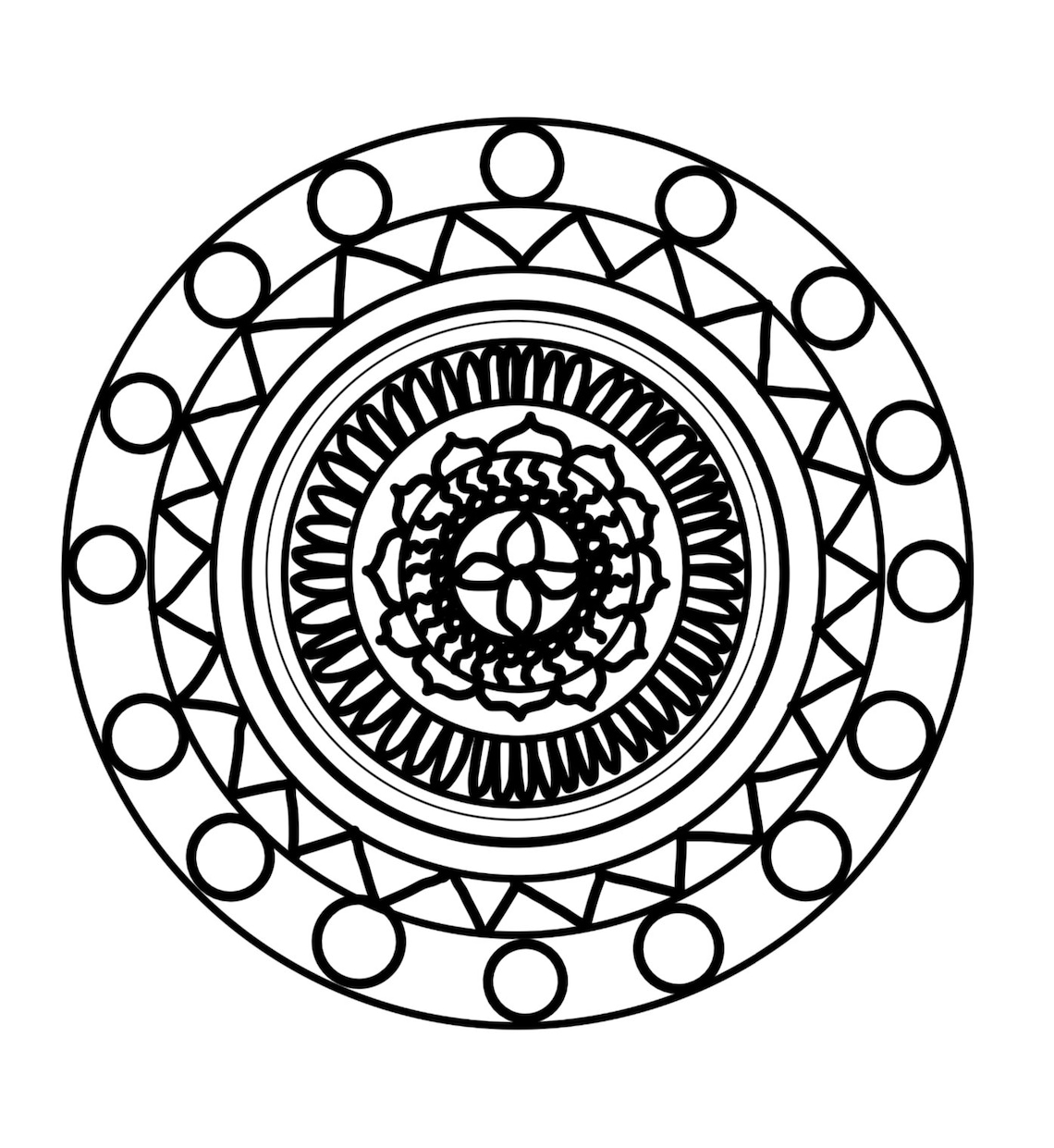Mandala Coloring Page Digital Download - Etsy