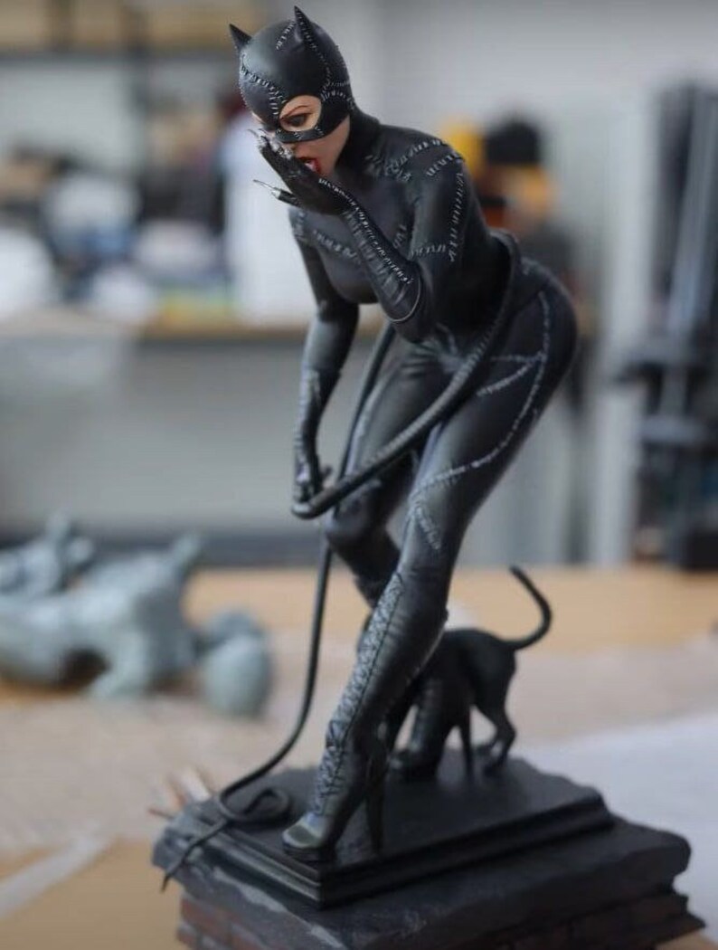 Cat Womann Statue STL File, 3D Digital Printing STL File for 3D ...