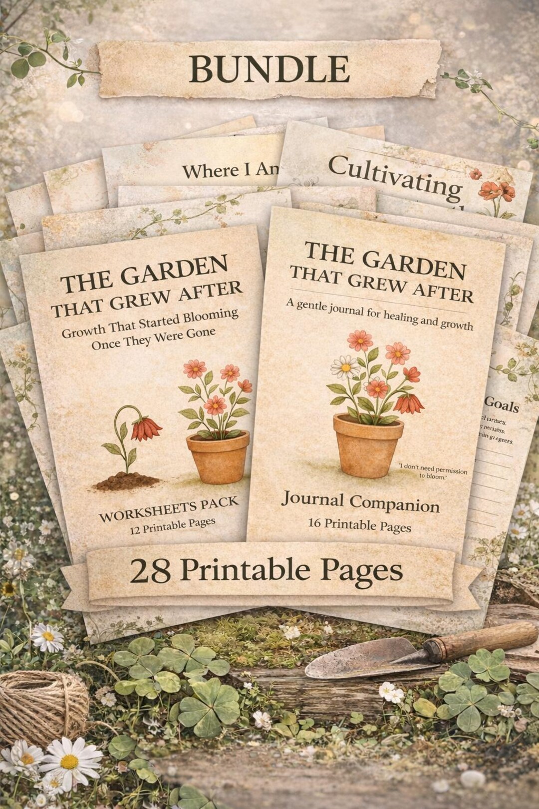 Self-growth Journal Bundle Healing | Reflection Worksheets - 28 Pages ...