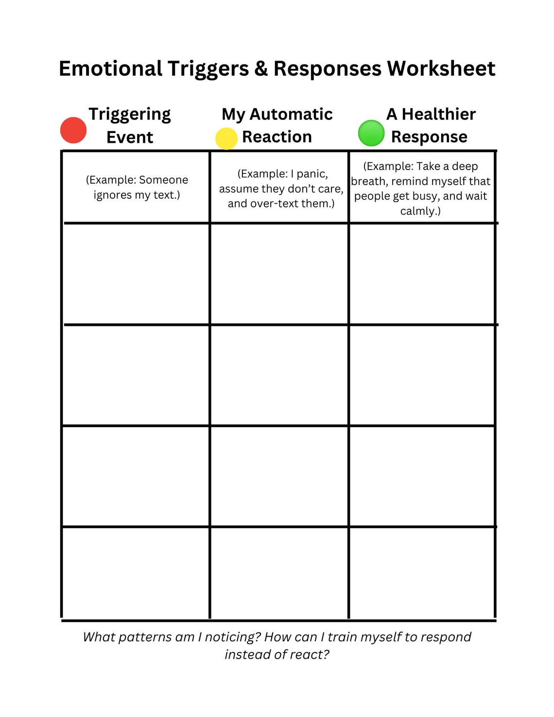 Emotional Healing Workbook – Triggers, Boundaries & Self-reflection ...