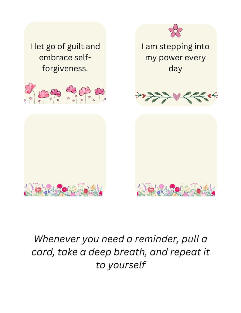 Printable Affirmations Pack - Etsy