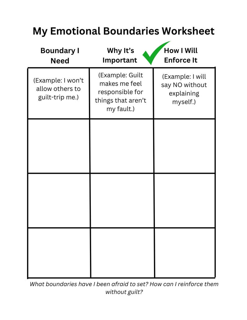 Emotional Healing Workbook – Triggers, Boundaries & Self-reflection ...