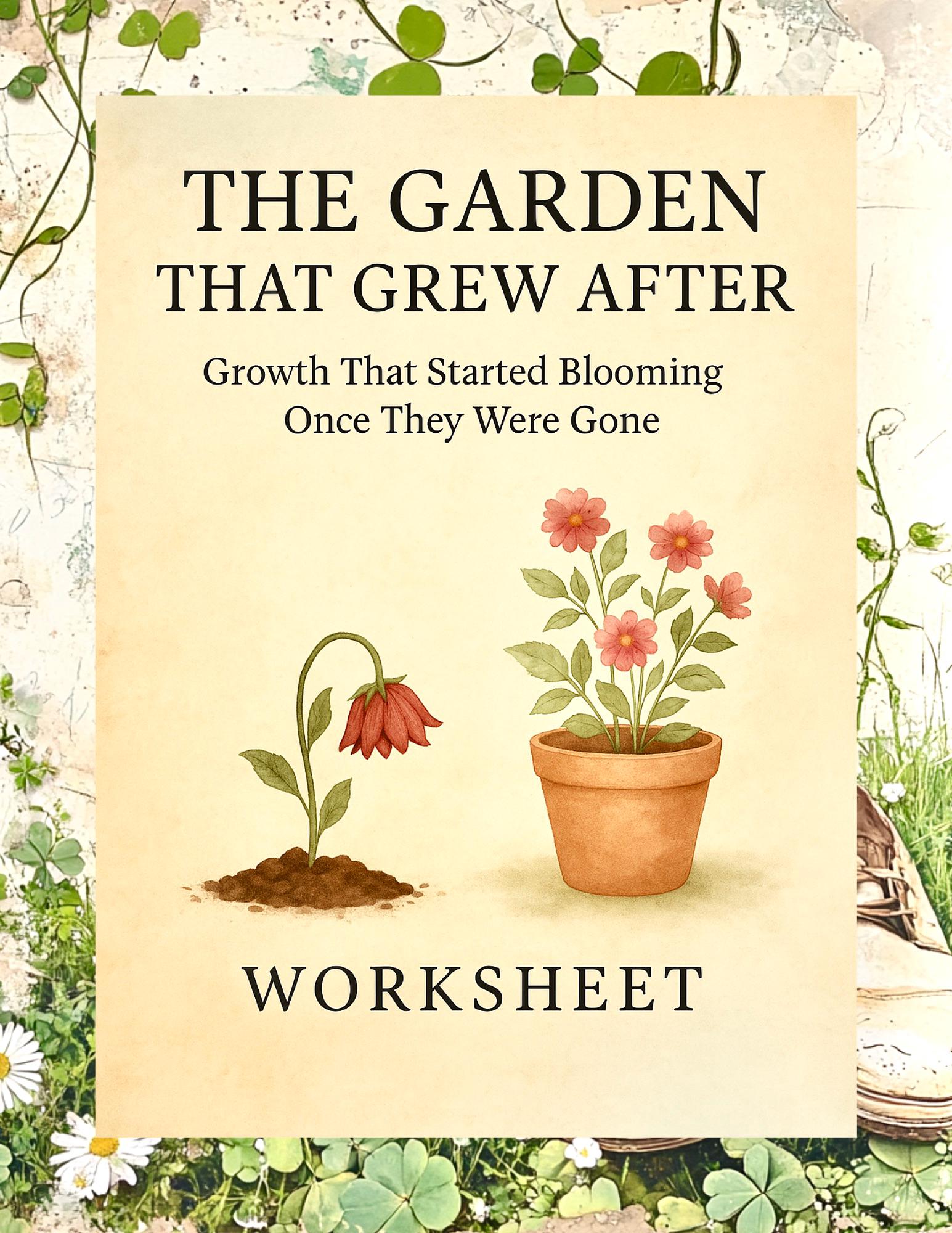 Emotional Healing Worksheet Pack - the Garden That Grew After | Self ...