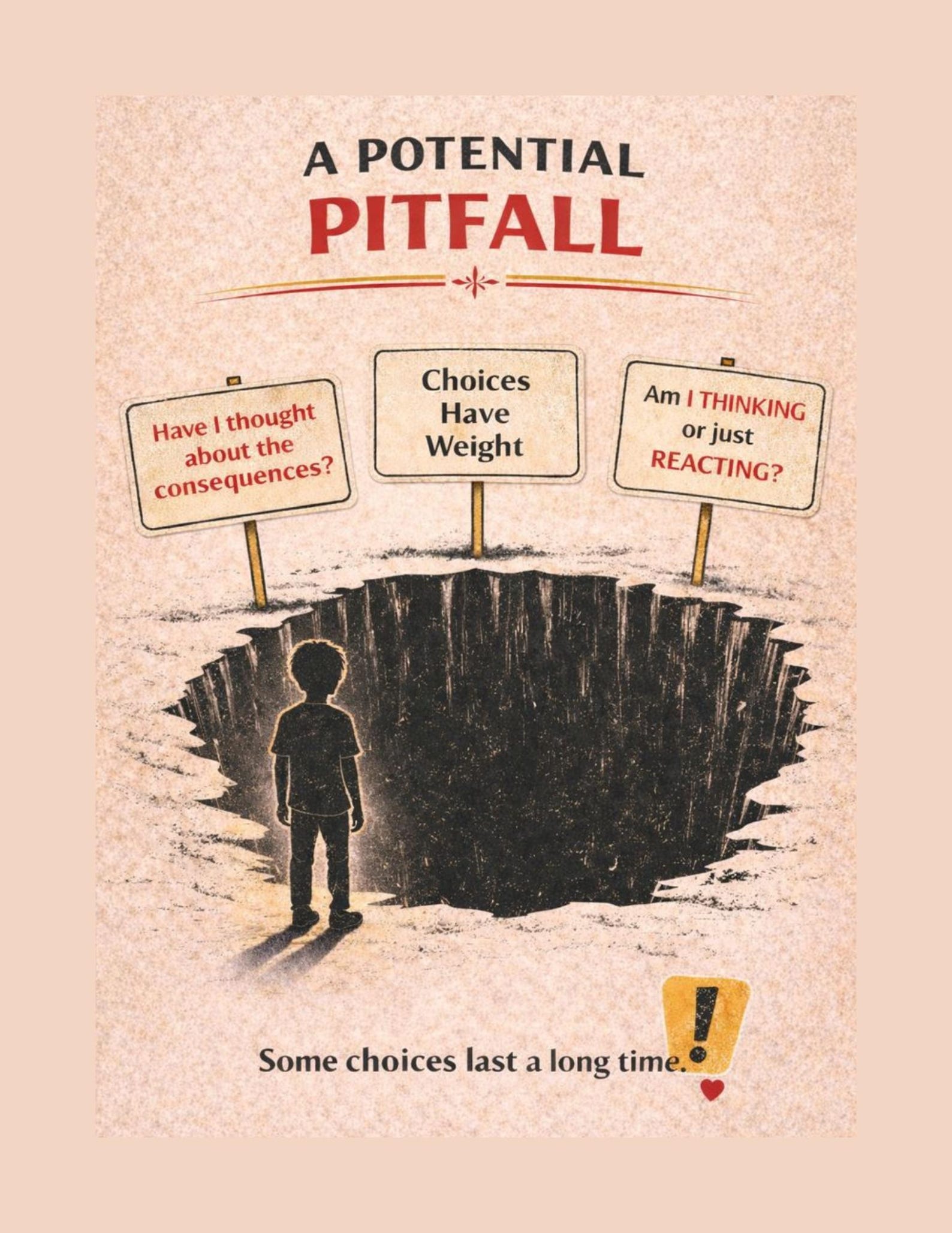 A Potential Pitfall Printable Poster | Decision-making & Mindset Wall ...