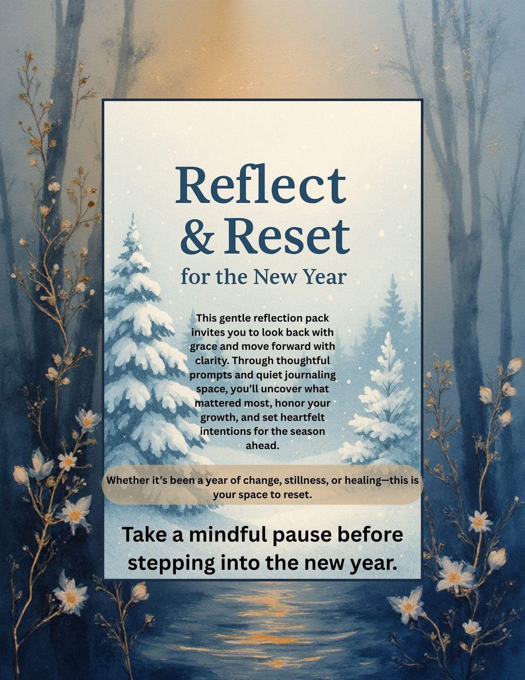 New Year Guided Journal | Reflect & Reset | Goal Setting and Intention ...