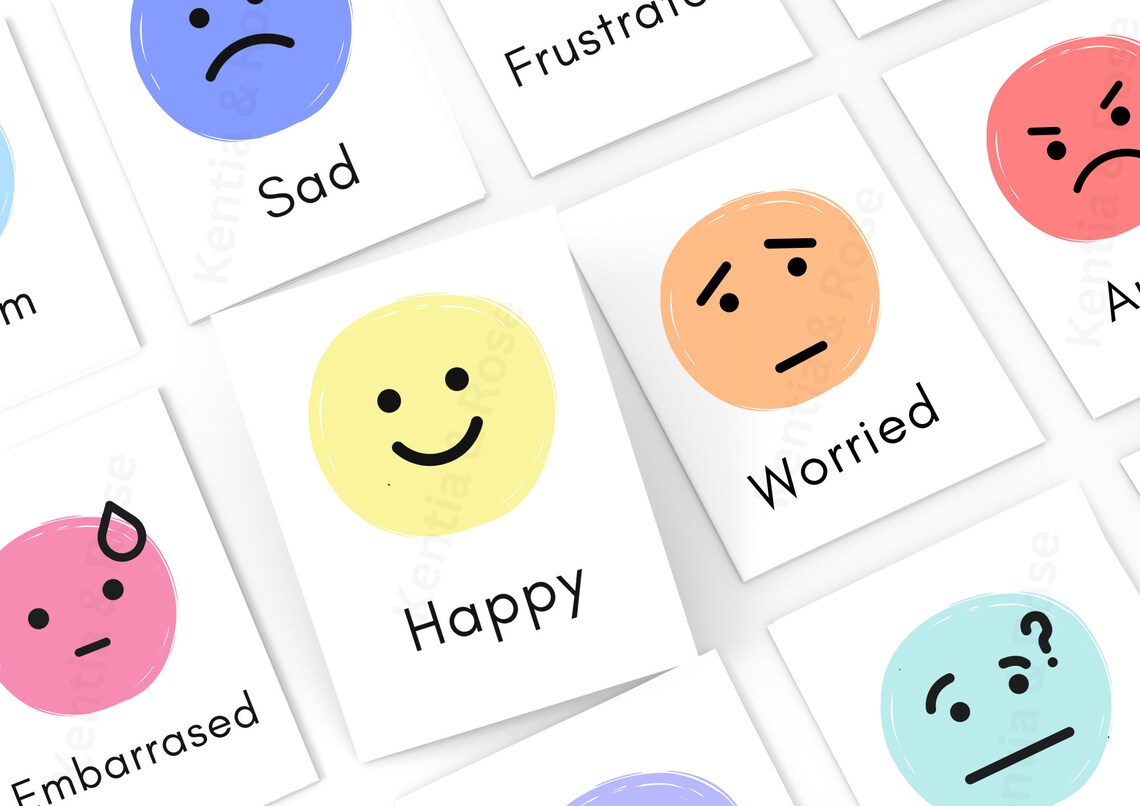 Emotion Posters, Feelings Posters, Flashcards, Digital Download - Etsy