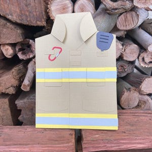 Firefighter Card, Uniform Card - Etsy