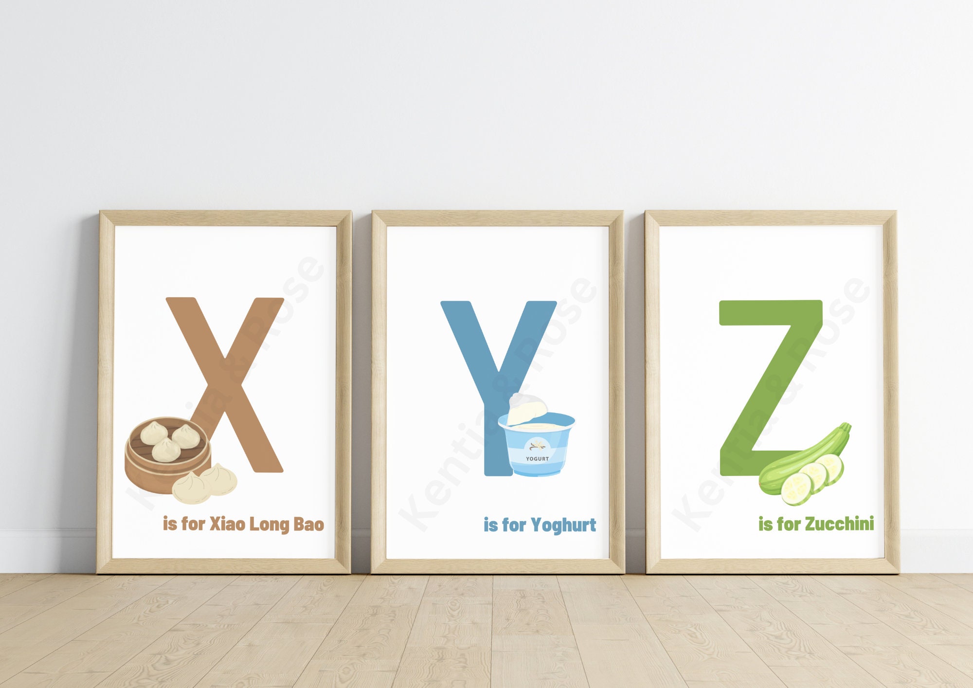 Food Alphabet Posters, Preschool Posters, Educational Resource, Digital ...