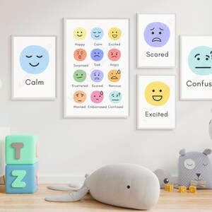 Emotion Posters, Feelings Posters, Flashcards, Digital Download - Etsy