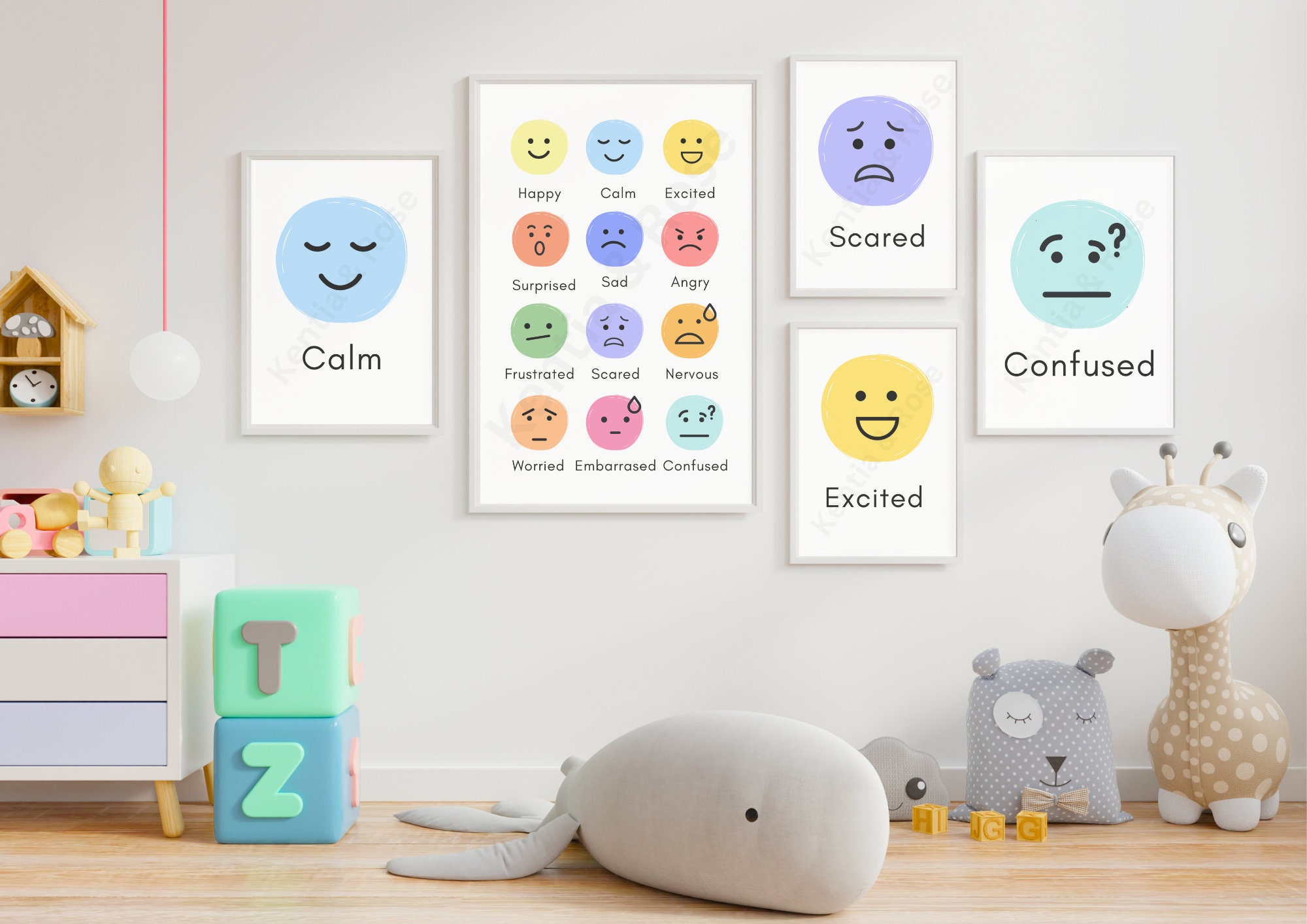 Emotion Posters, Feelings Posters, Flashcards, Digital Download - Etsy
