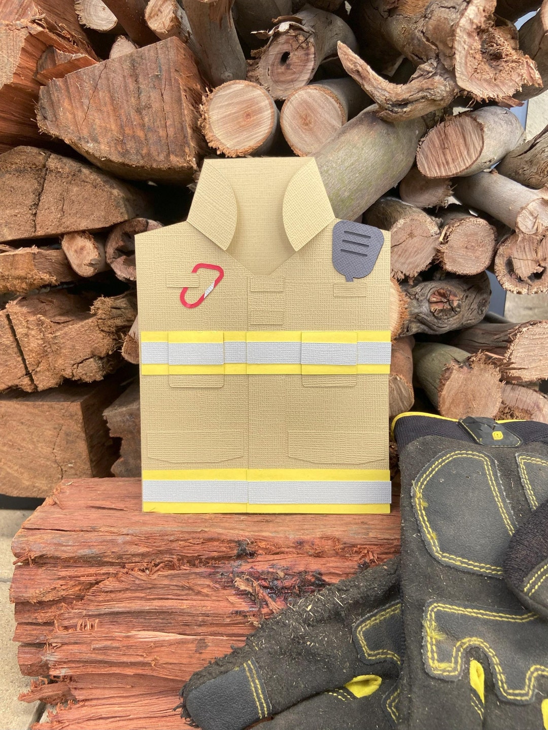 Firefighter Card, Uniform Card - Etsy