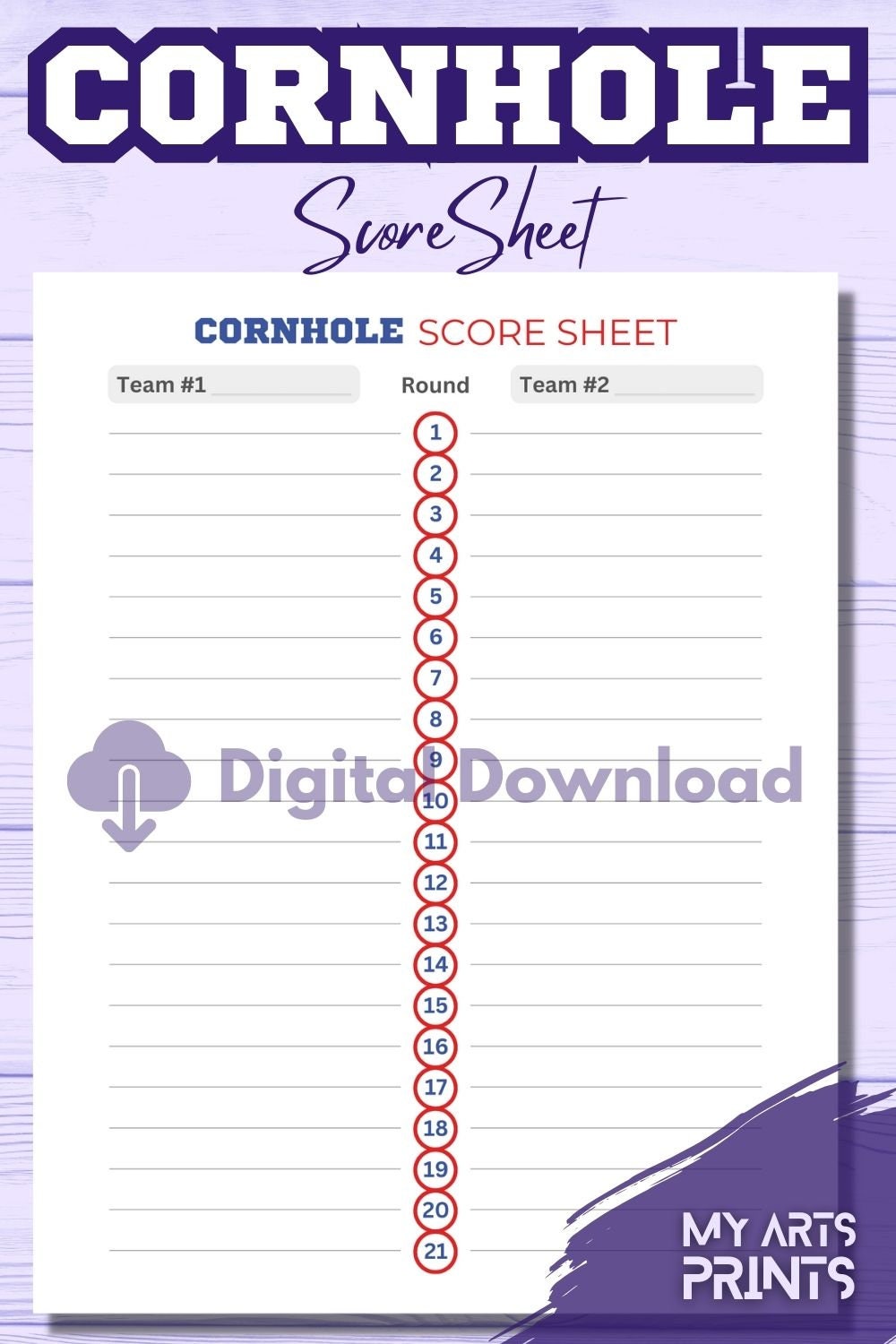 Cornhole Score Sheet Printable Bean Bag Toss Game Cornhole - Etsy UK
