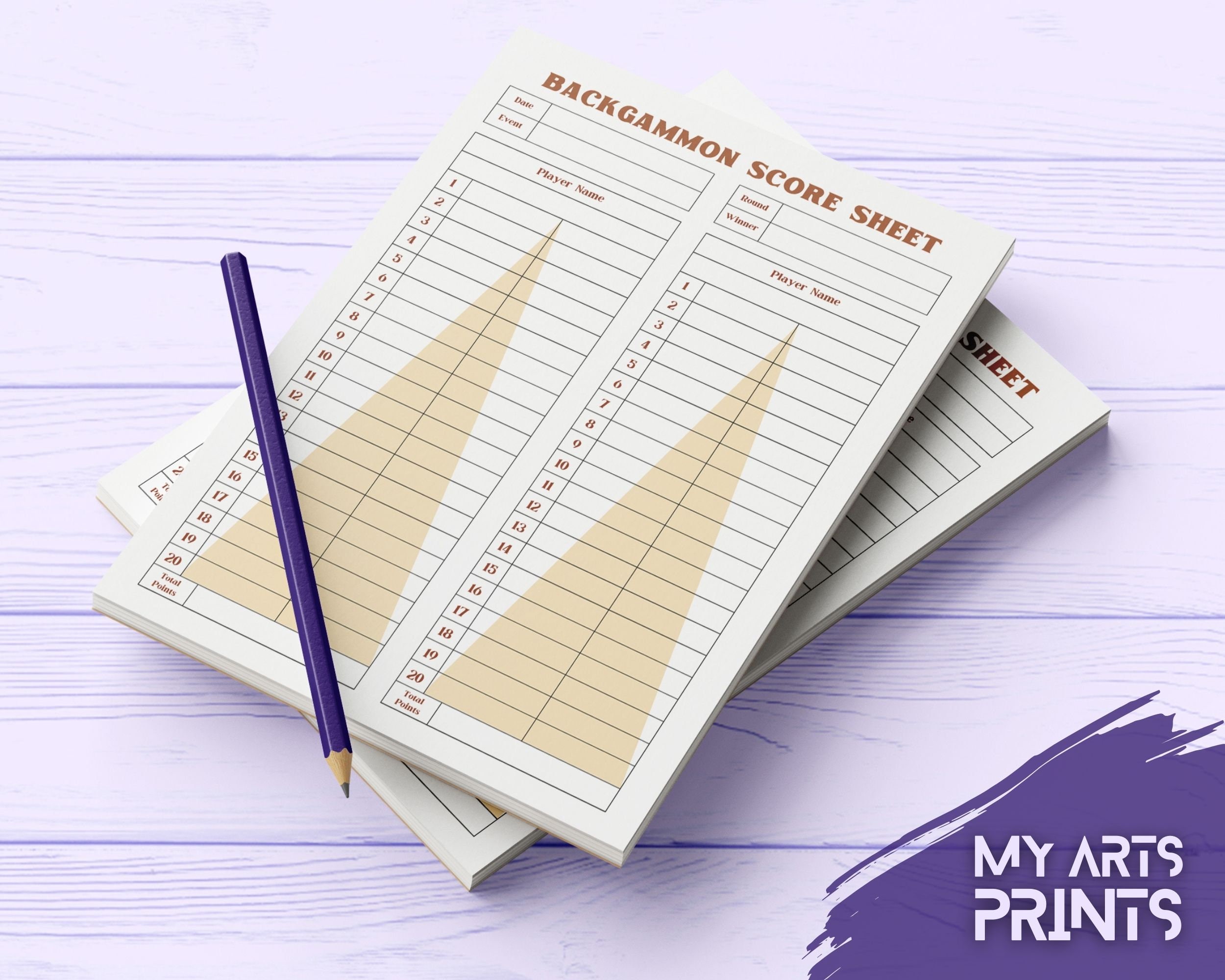 Backgammon Score Sheet Printable, Backgammon Game Score Pad, Backgammon ...